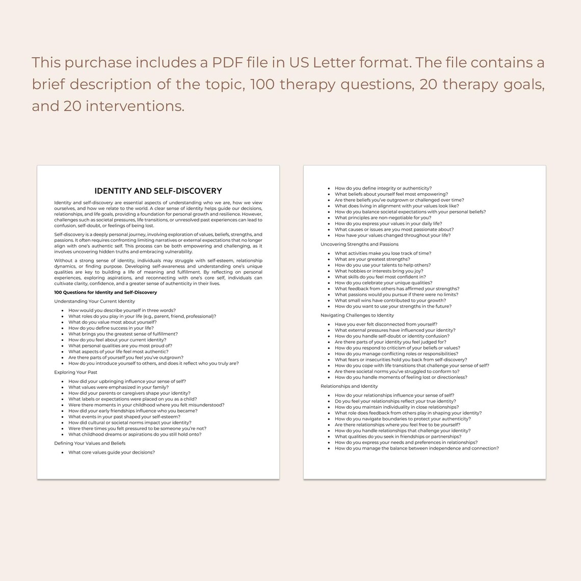 Therapy Questions for Self-discovery, Authenticity, Self-awareness ...