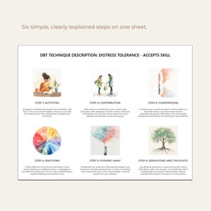 ACCEPTS Skill Worksheet, Dialectical Behavior Therapy, DBT Skill ...