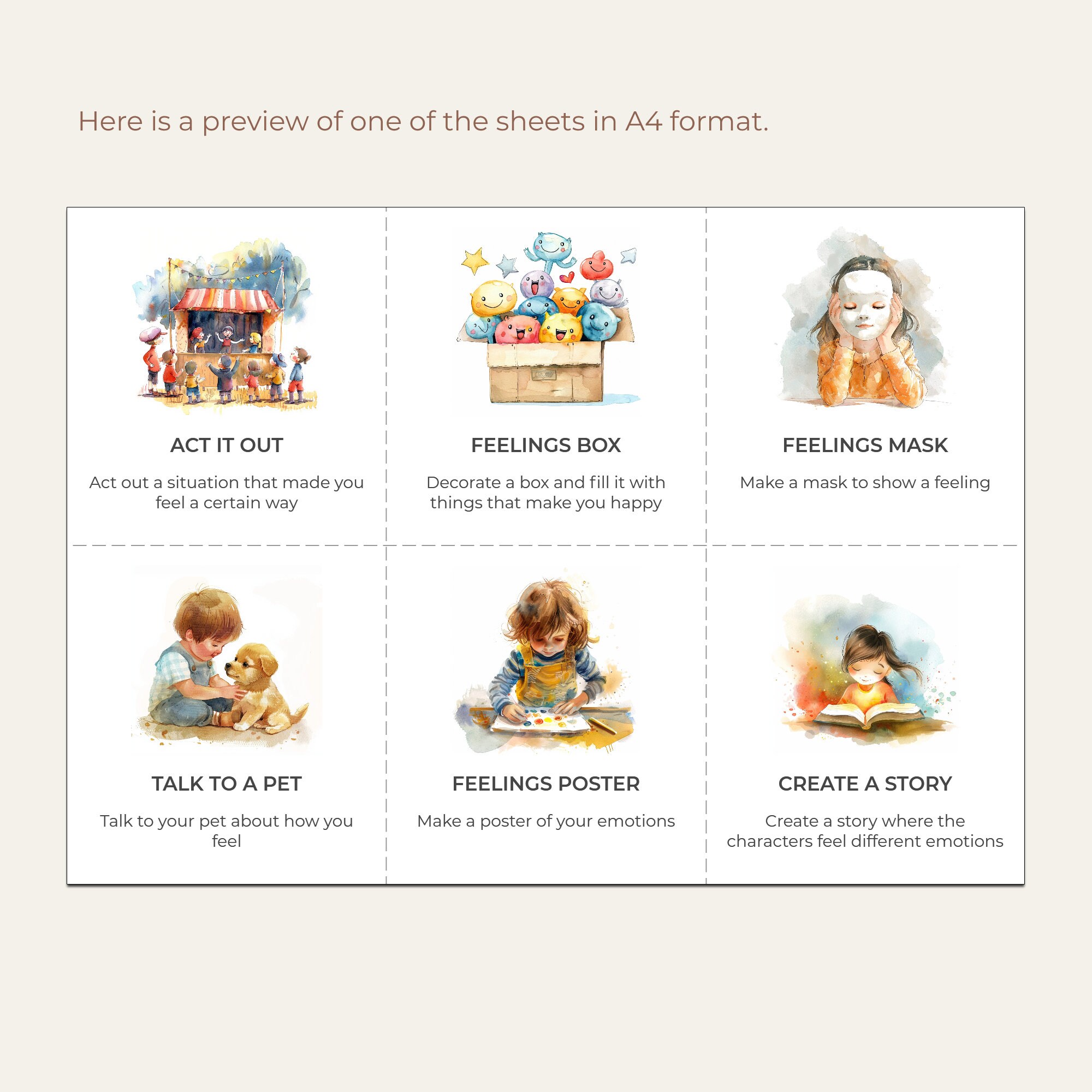 Express Feelings, Therapy Cards for Children, Printable Cards for Kids ...