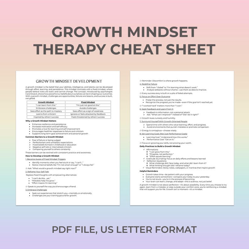 Growth Mindset, Growth Mindset Tips, Growth Mindset Therapy, Growth ...