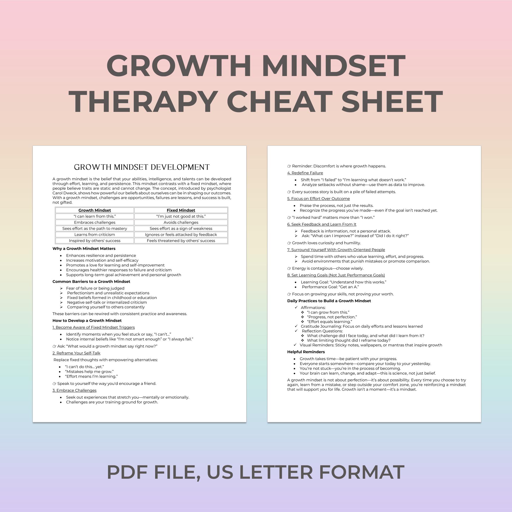 Growth Mindset, Growth Mindset Tips, Growth Mindset Therapy, Growth ...