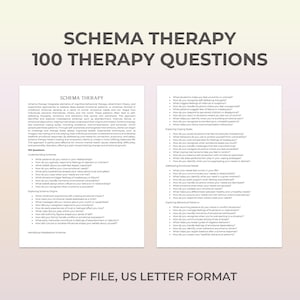 Schema Therapy Questions, Emotional Healing, Maladaptive Patterns, Self ...