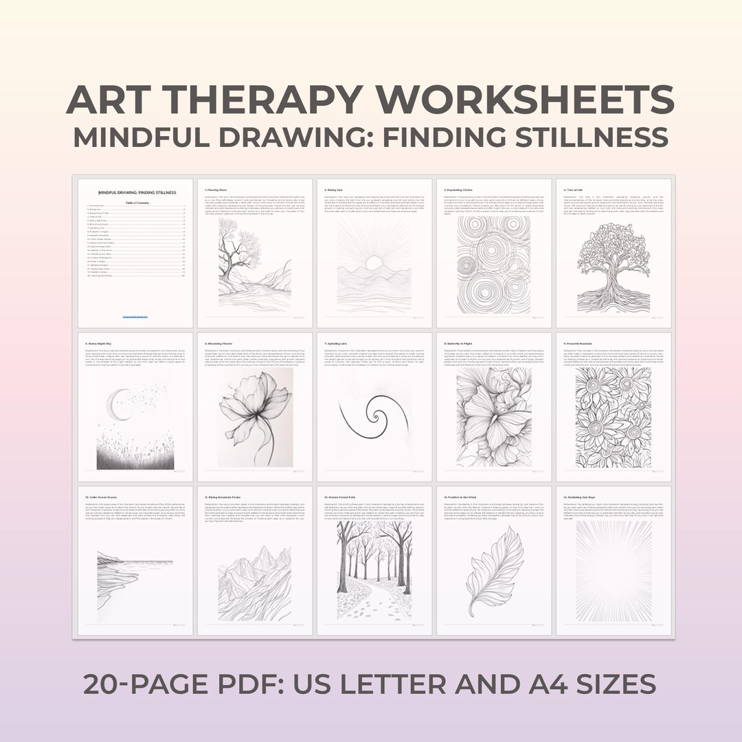 Art Therapy Sheets, Mindful Coloring, Mindfulness Art, Therapeutic ...