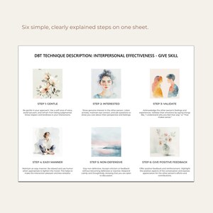 GIVE Skill Worksheet, Dialectical Behavior Therapy, DBT Skill Technique ...