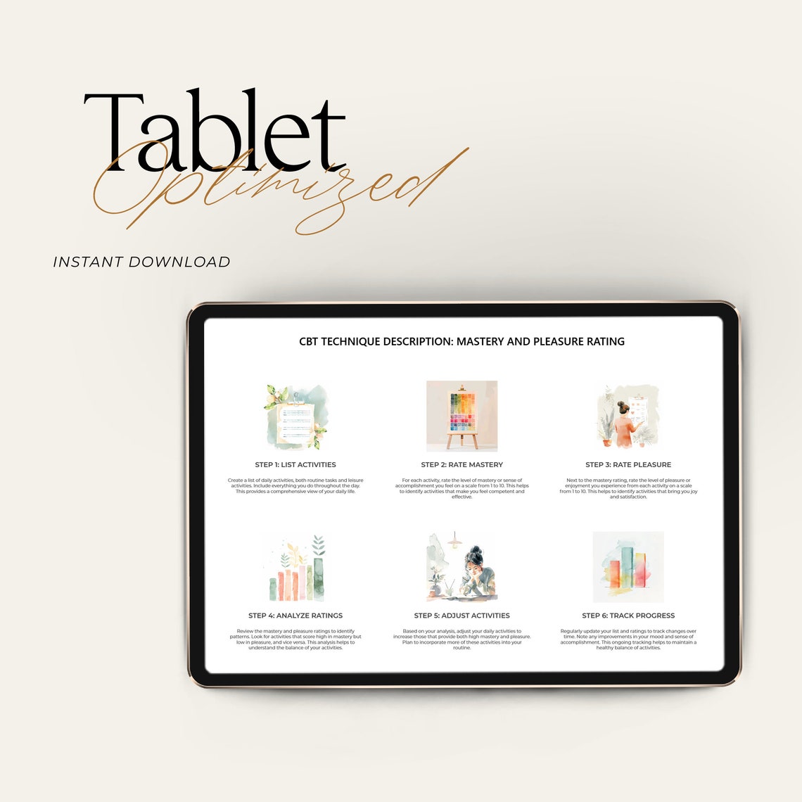 CBT Worksheets, Mastery and Pleasure Rating, Cognitive-behavioral ...