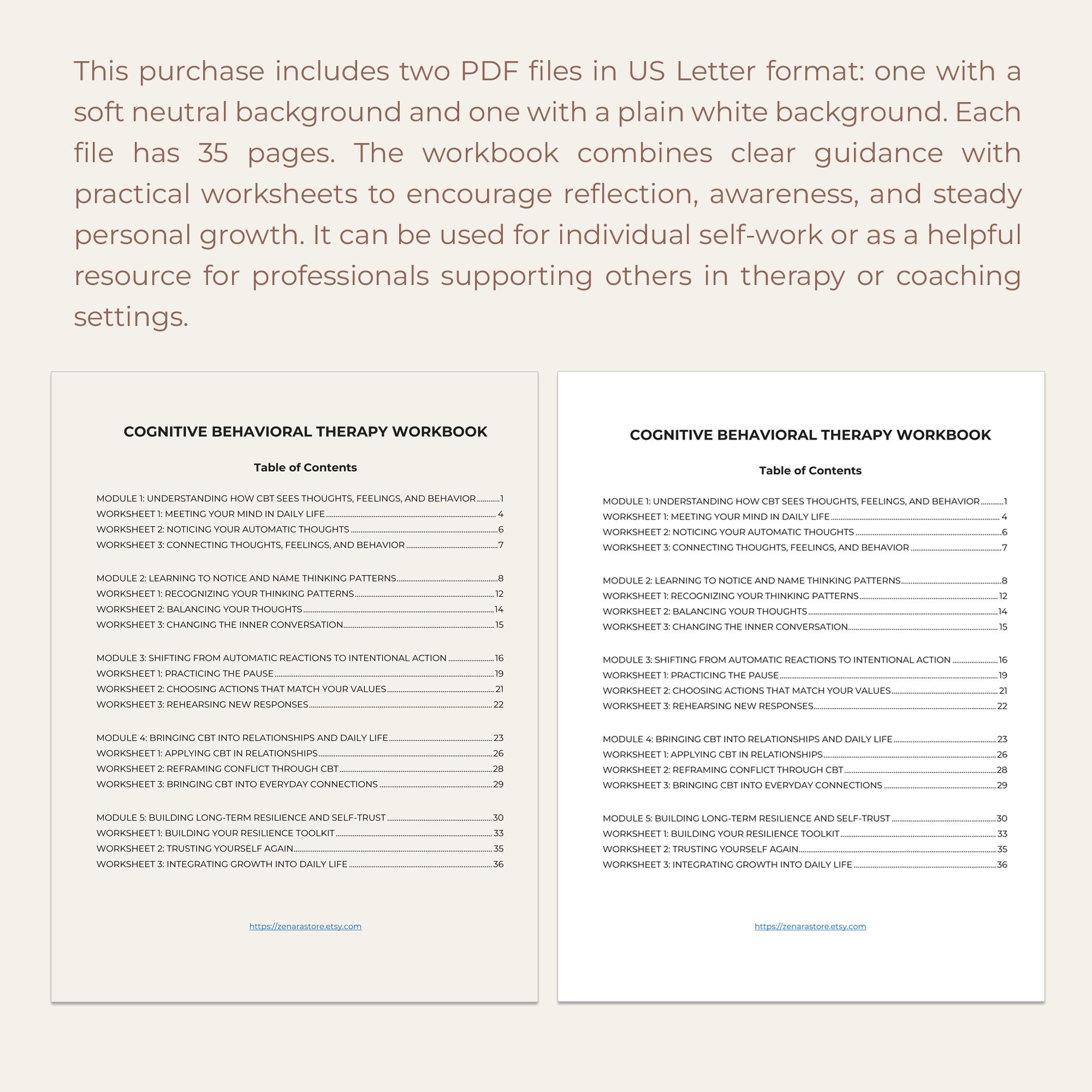 Cognitive Behavioral Therapy Workbook for Daily Emotional Awareness ...