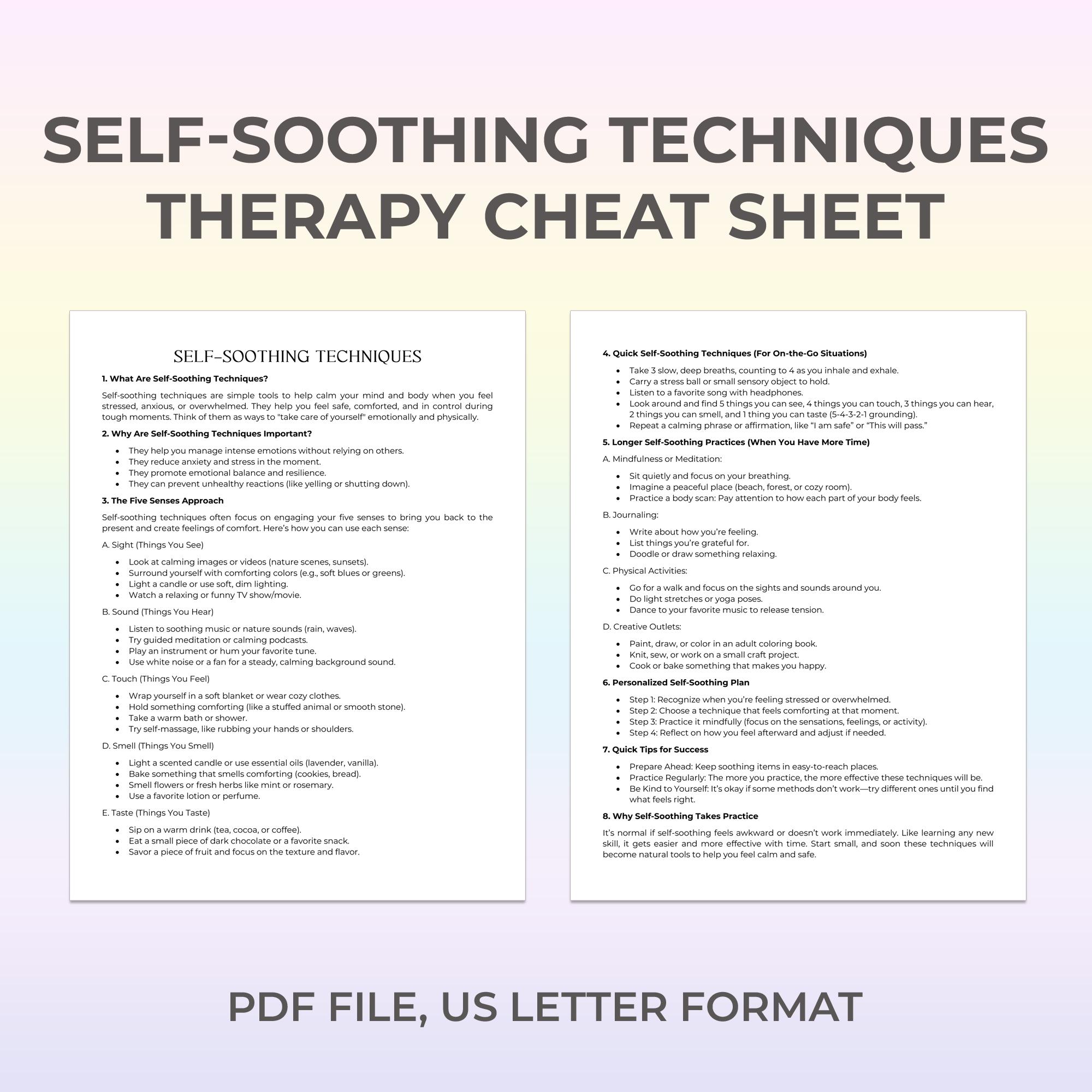 Grounding Techniques, Sensory Engagement, Self-compassion, Stress ...