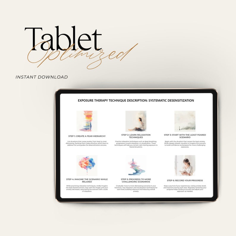 Exposure Therapy Worksheet, Overcoming Fear, Systematic Desensitization ...