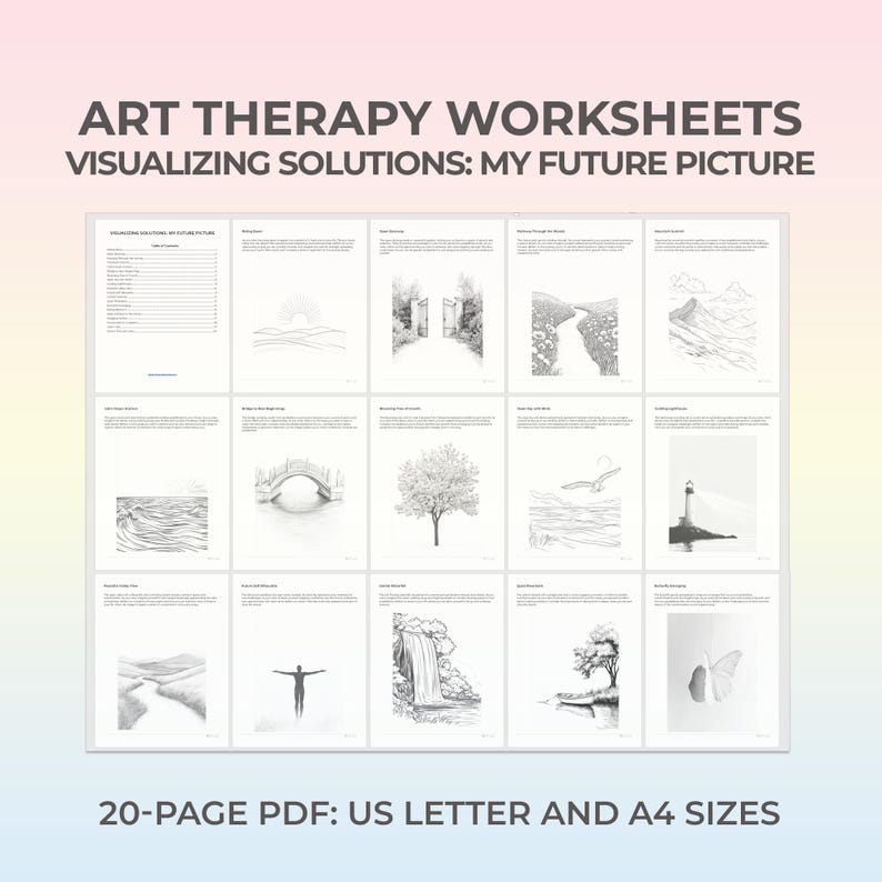 Art Therapy Workbook, Mindful Coloring, Solution-focused, Goal Setting ...