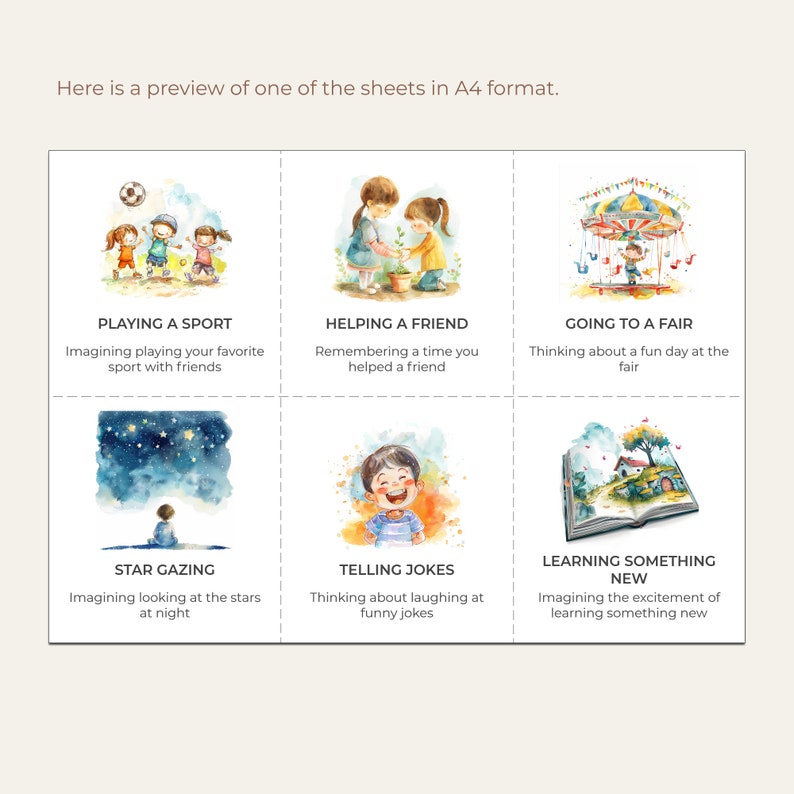 Happy Thoughts, Printable Cards for Kids, Therapy Cards for Children - Etsy