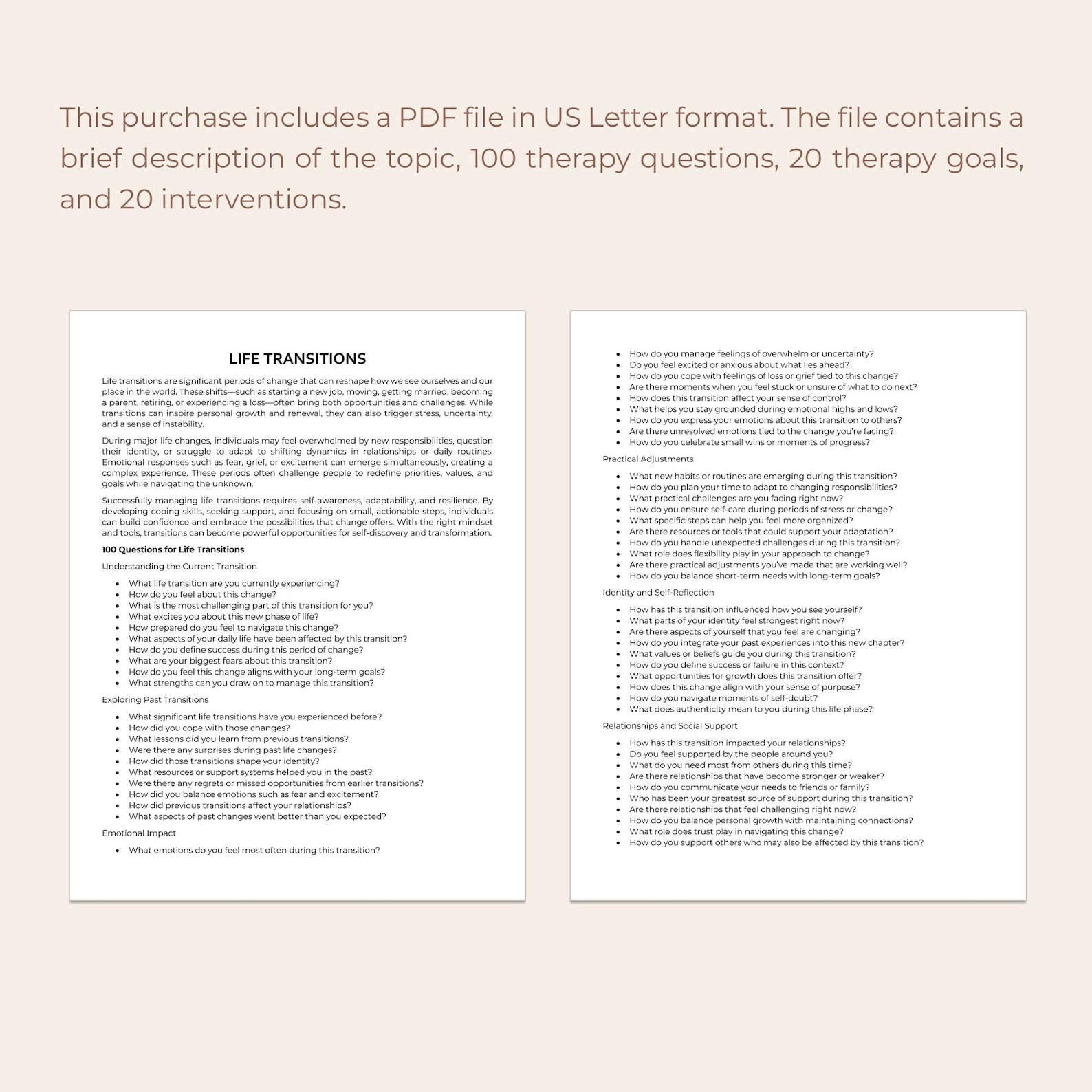 Life Transitions Therapy Questions, Navigating Change, Personal Growth ...