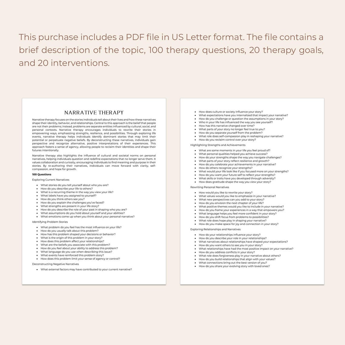 Narrative Therapy Questions, Personal Growth, Self-identity, Strengths ...