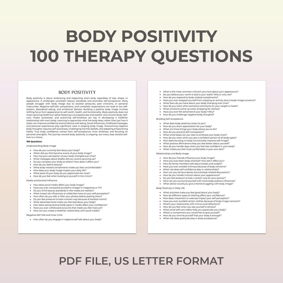 Body Positivity Questions, Self-acceptance, Self-love, Body Image, Self ...