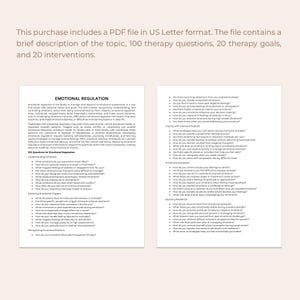 Emotional Regulation Therapy Questions, Managing Emotions, Mindfulness ...
