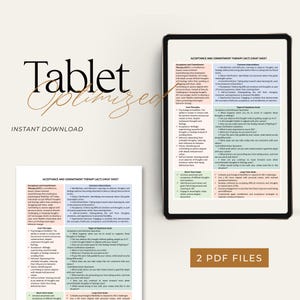 ACT Cheat Sheet, Acceptance and Commitment Therapy Cheat Sheet, ACT ...