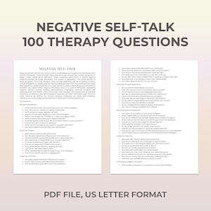 Negative Self-talk Therapy Questions, Inner Critic, Self-esteem ...