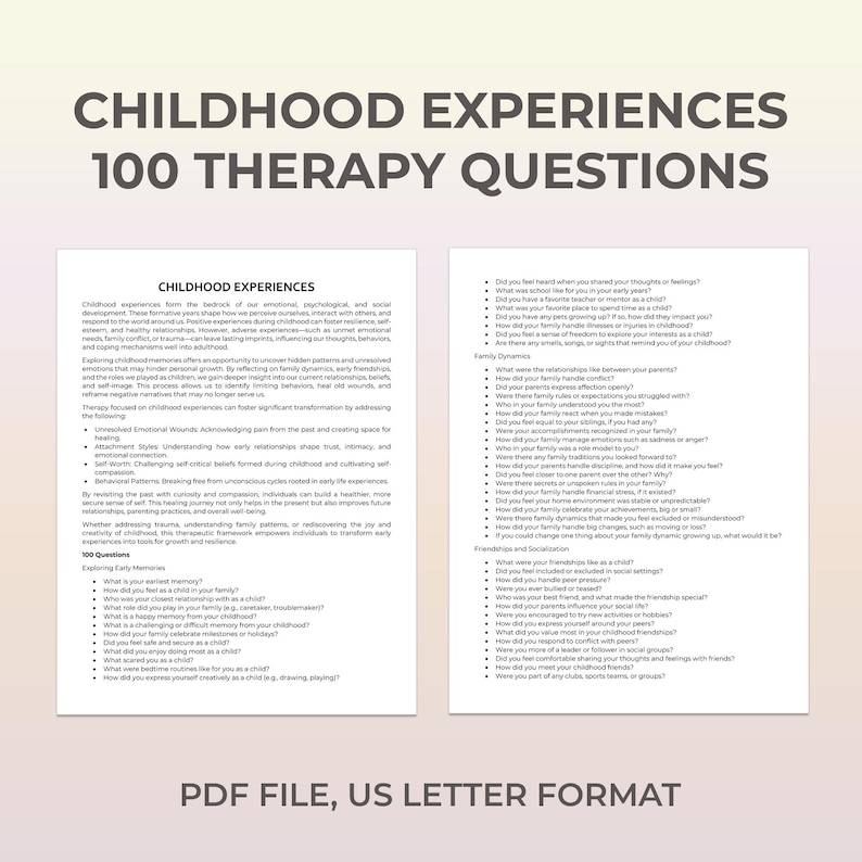 Childhood Memories Questions, Therapy Questions, Family Dynamics, Early ...