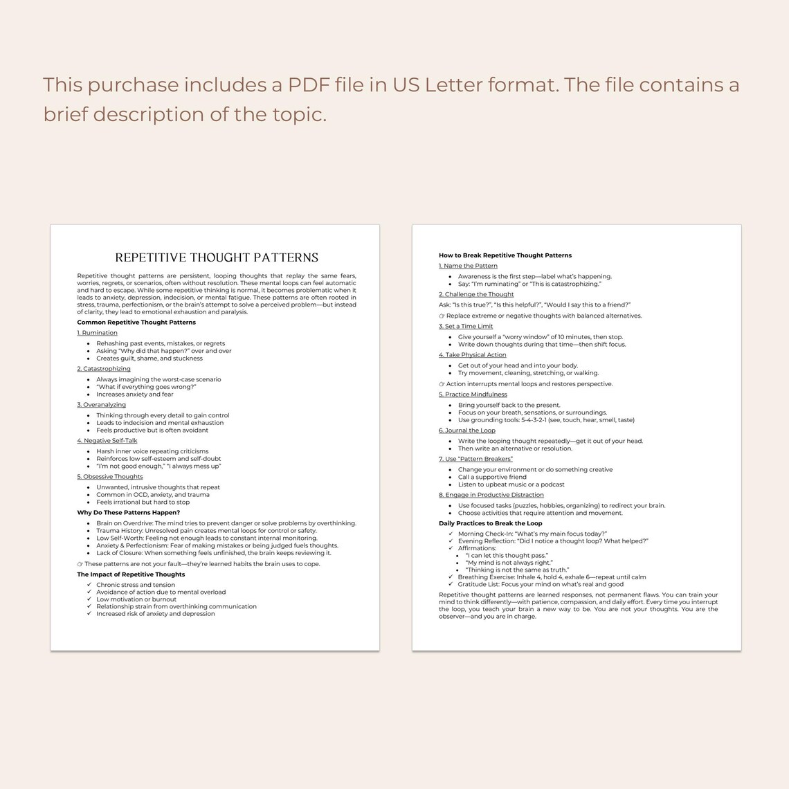 Repetitive Thoughts, Negative Thinking, Thought Patterns, Cognitive ...