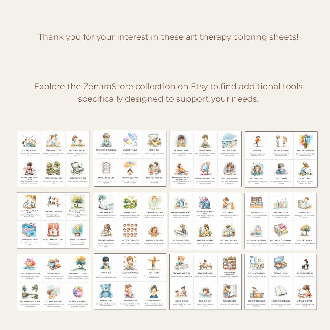 Art Therapy Workbook, Mindful Coloring, Solution-focused, Goal Setting ...