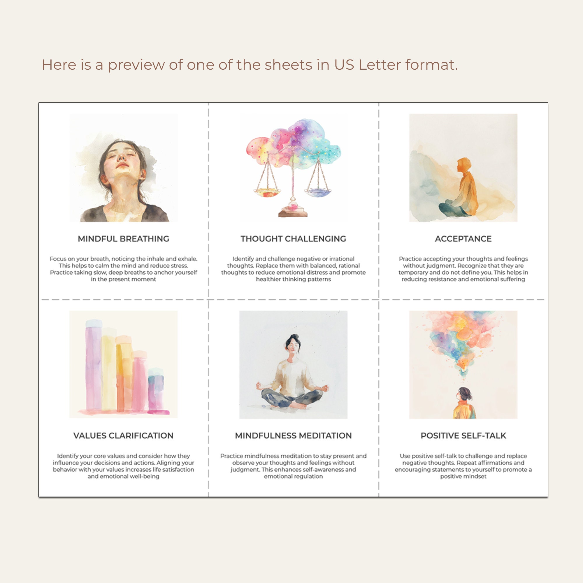 Coping Skills Therapy Cards, Cognitive Behavioral Therapy Cards, CBT ...