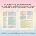 CBT Cheat Sheet, Cognitive Behavioral Therapy Cheat Sheet, Printable ...