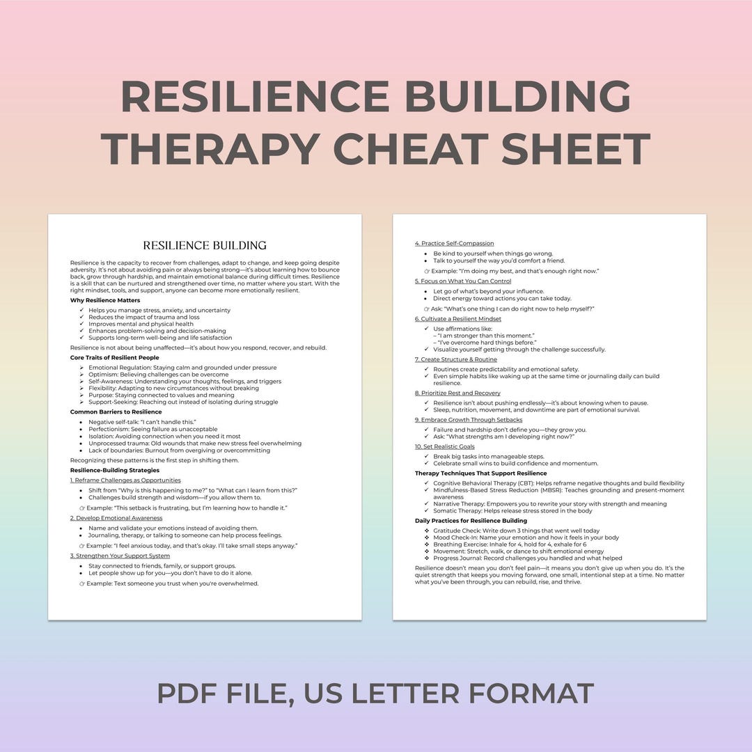 Resilience Building, Resilience Therapy, Resilience Training ...