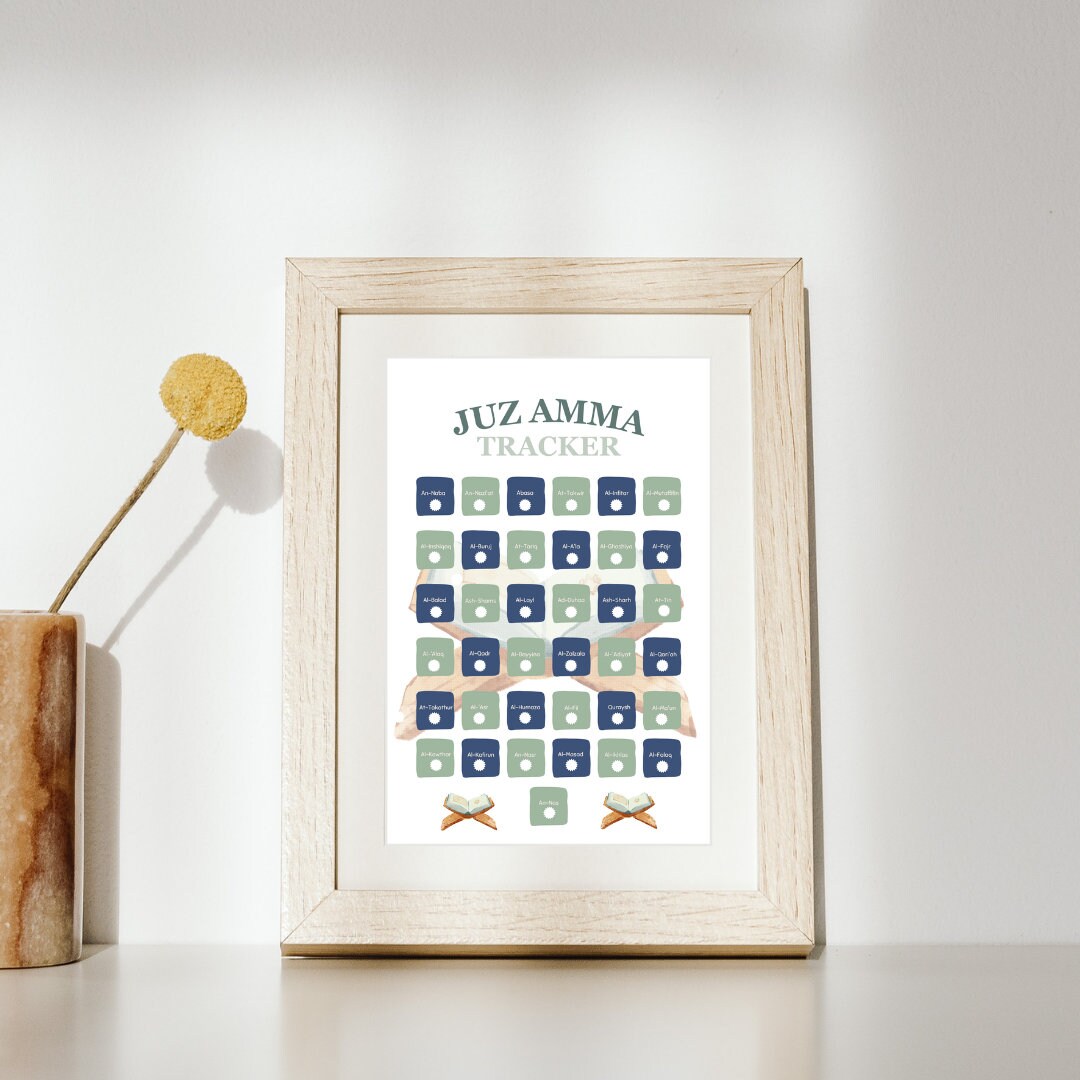 Juzz Amma Tracker Ramadan Quran Tracker Hifdh - Etsy