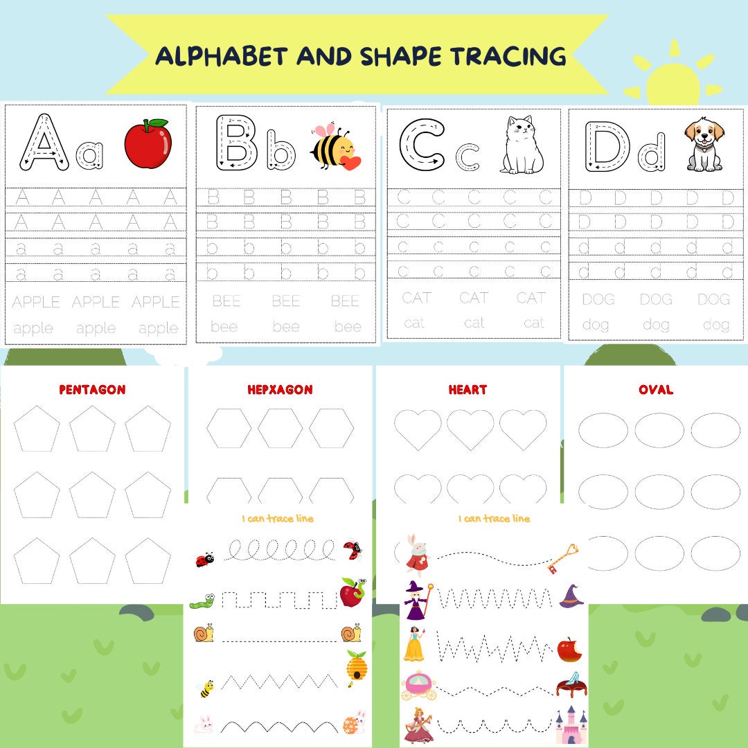 Preschool Tracing, Alphabet Tracing, Shape Tracing, Line Tracing ...