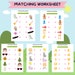 Preschool Worksheet, 25 Printable, Color Matching, Alphabet Matching ...