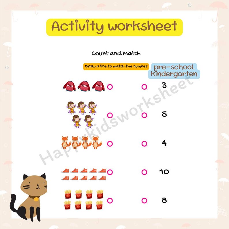 Preschool Worksheet, 25 Printable, Color Matching, Alphabet Matching ...