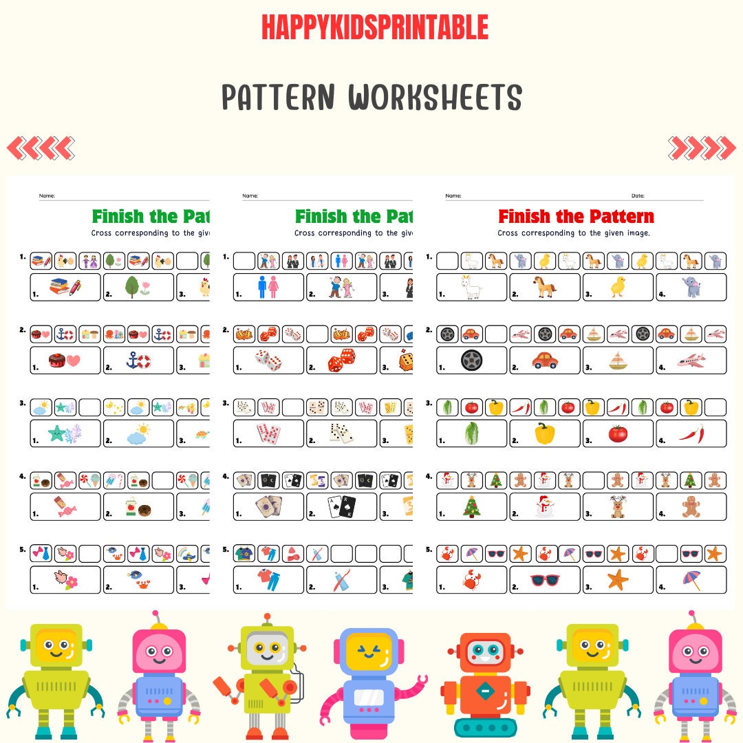 Pattern Worksheets, Worksheets for Toddlers/preschool, Math and Logic ...