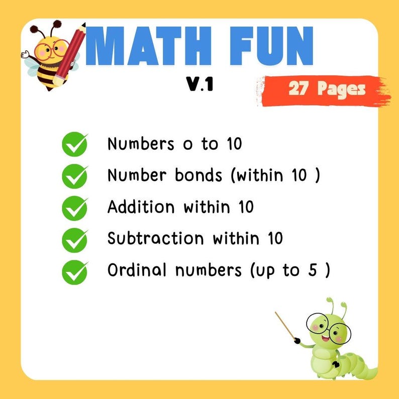 Math Worksheets for Kids | Ages 3-6 | Counting ,easy Addition ...