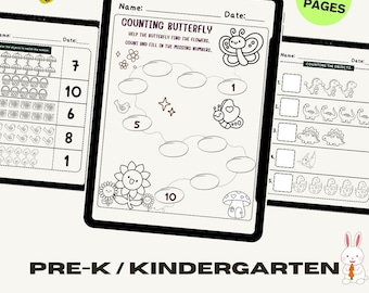 Printable Kids Fun Counting Practice Worksheets, Math Skills, Number ...