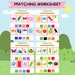Preschool Worksheet, 25 Printable, Color Matching, Alphabet Matching ...
