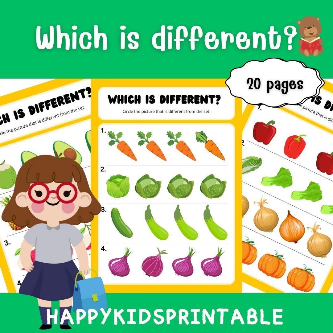 Spot the Difference Fun for Kids, Activity Sheets, Spot the Difference ...
