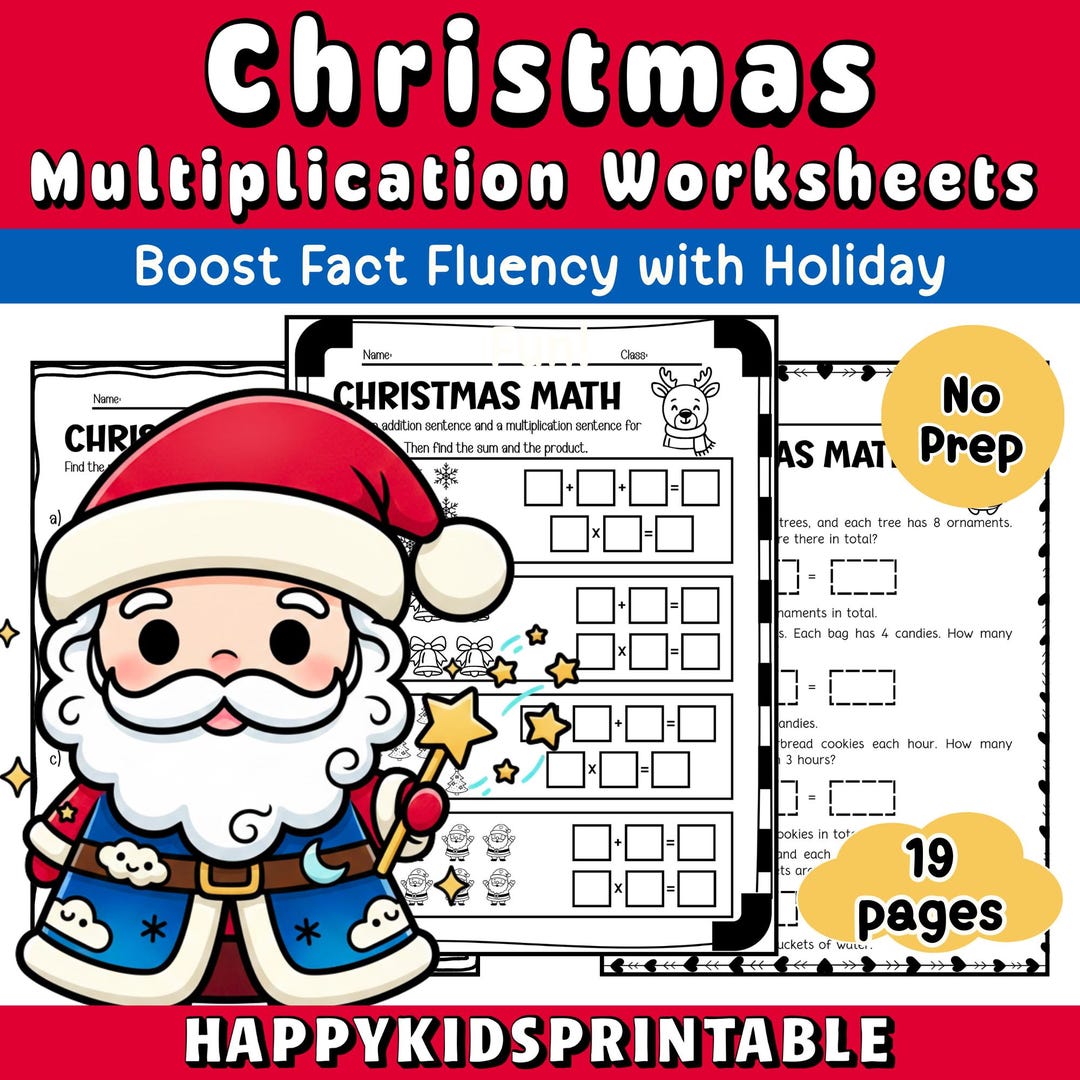 Christmas Multiplication Worksheets – Boost Fact Fluency With Holiday ...