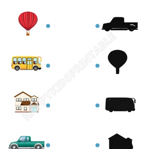 Preschool Worksheet, Printable Shadow Matching, Color Matching ...