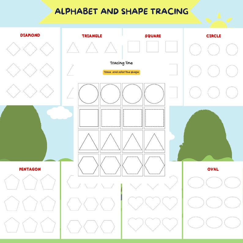 Preschool Tracing, Alphabet Tracing, Shape Tracing, Line Tracing ...