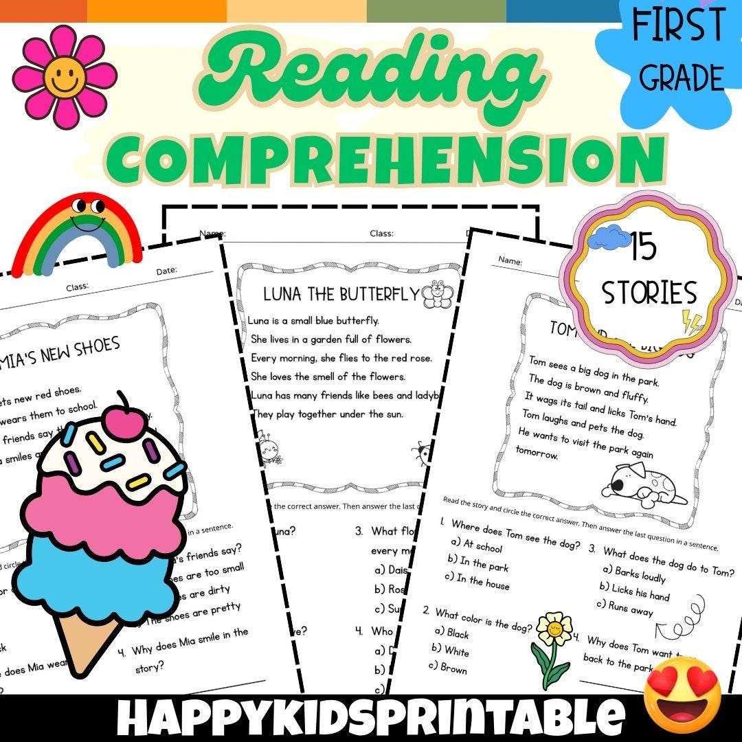 Grade 1 Reading Comprehension Passages With Questions | Short Stories ...