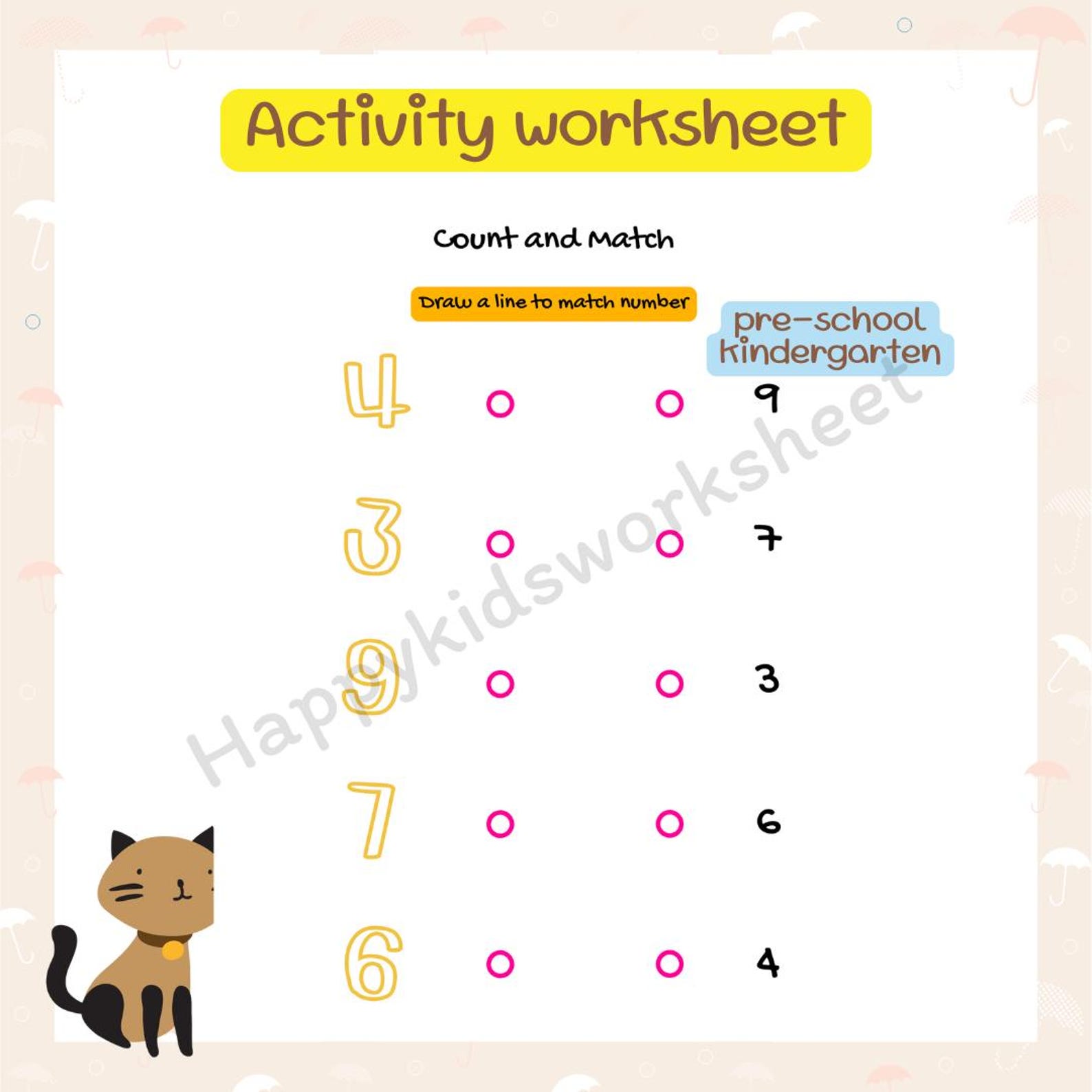 Preschool Worksheet, 25 Printable, Color Matching, Alphabet Matching ...