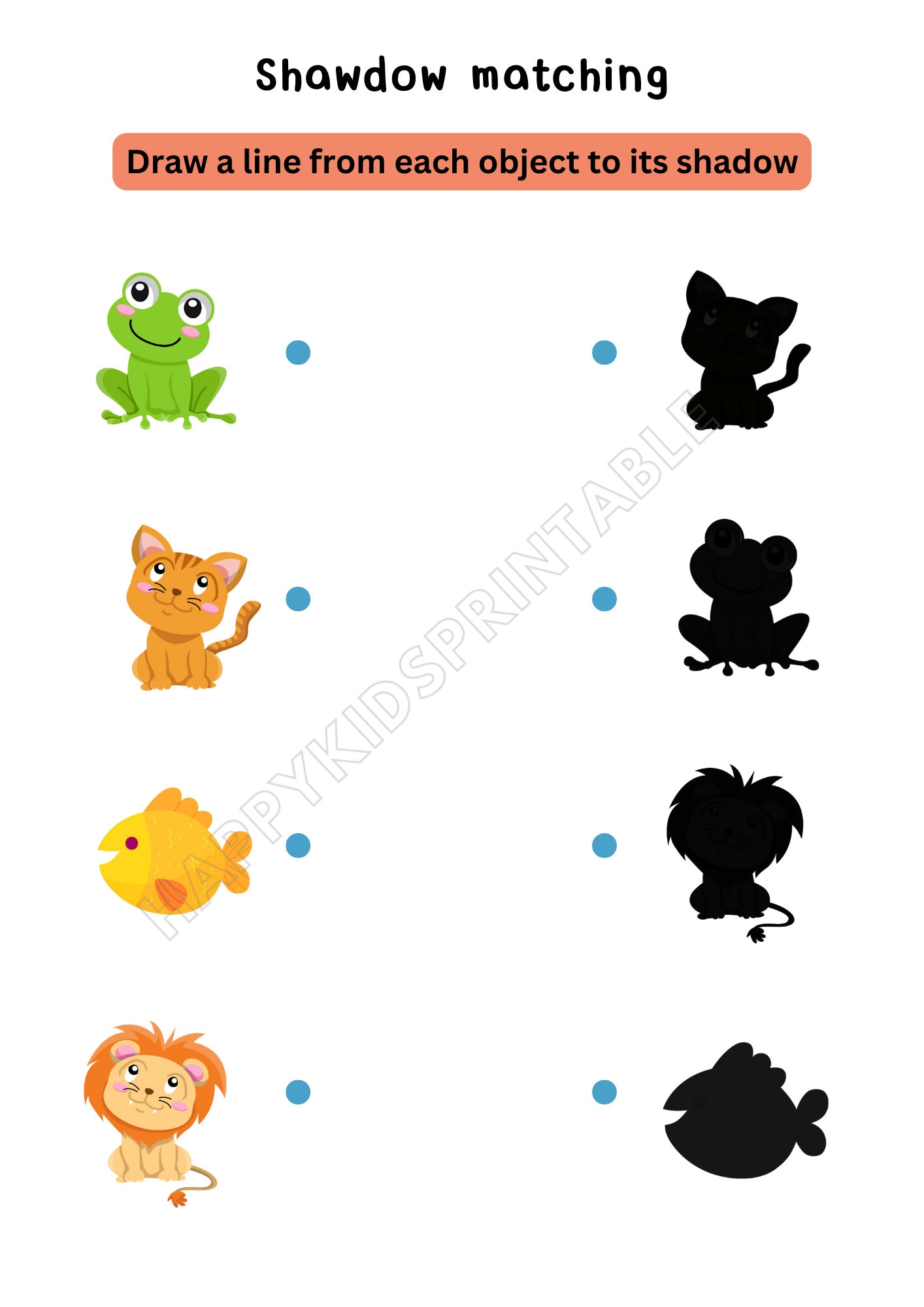 Preschool Worksheet, Printable Shadow Matching, Color Matching ...