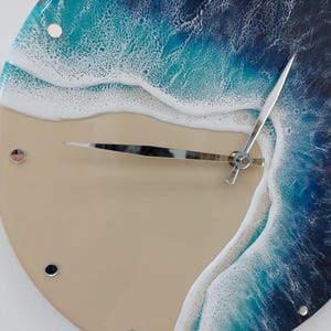 Resin Ocean Wall Clock Resin Art Beach and Sea Unique Wall Decor for ...