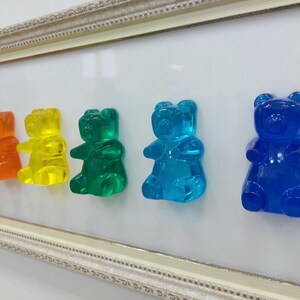 Pop Art 3D Rainbow Gummy Bear Multicolored Resin Sculpture Wall Art ...