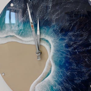 Resin Ocean Wall Clock Resin Art Beach and Sea Unique Wall Decor for ...