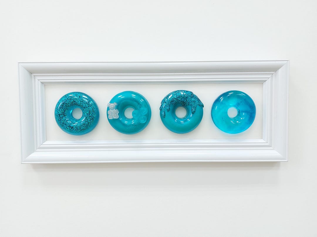 Turquoise Donuts Resin Wall Hanging Wall Art 3D Pop Art Food Art ...