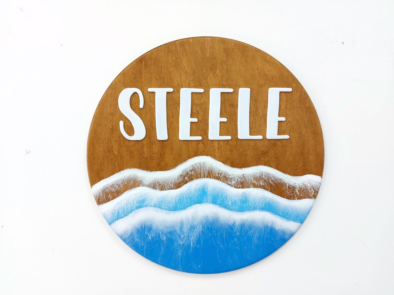 Ocean Waves Nursery Sign, 3D Resin Wood Name Plaque - Etsy