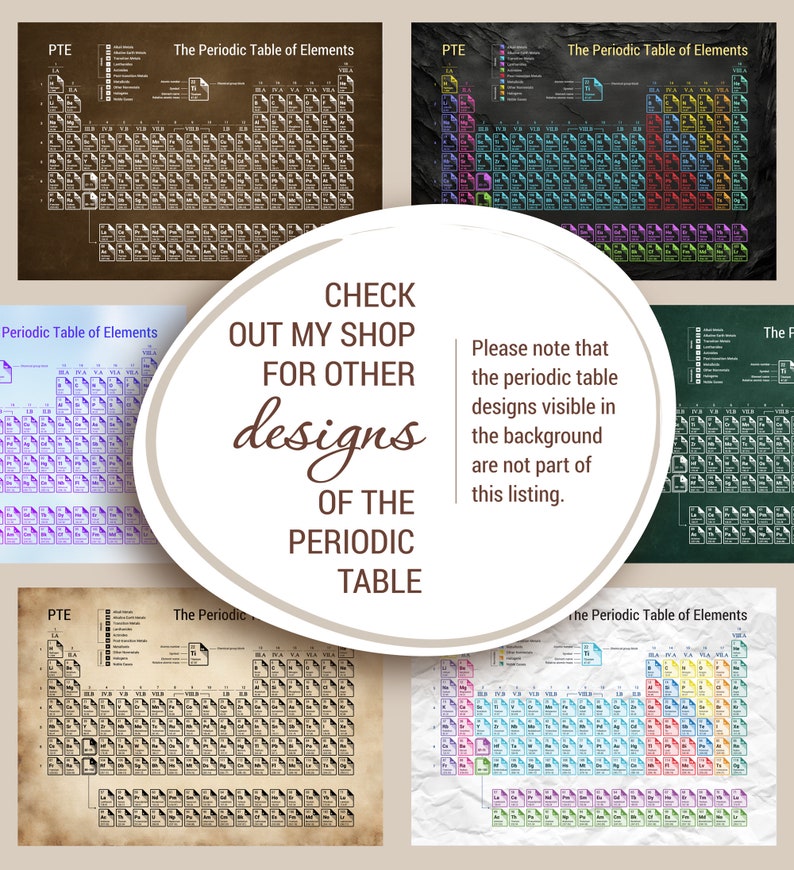 Periodic Table Printable Color on White/transparent Background 118 ...