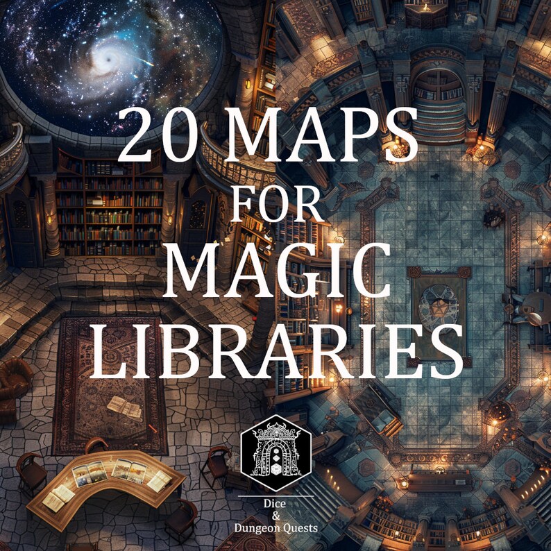 5E Battle Map Collection 16:9 for Magic Libraries, for D&D dungeons and ...