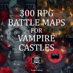 Battle Map Art - 300 Digital Maps for Vampire Castles, for VTT RPG ...