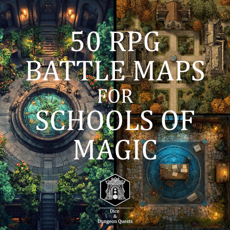 Battle Map Art - Digital Maps for Schools of Magic, for VTT RPG ...